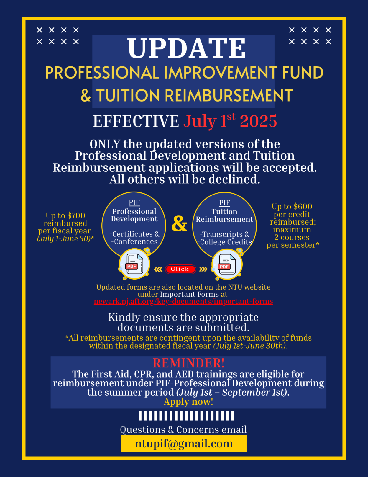 PIF-Tuition | Newark Teachers Union
